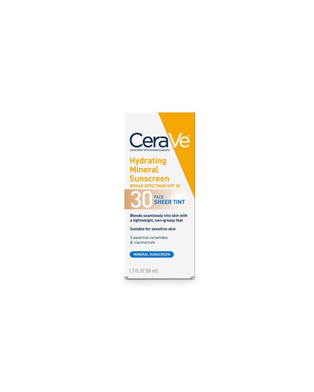 CeraVe Hydrating Mineral Sunscreen SPF 30 Face Sheer Tint
